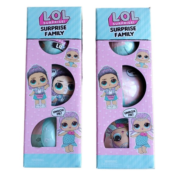MGA | Toys | 2 Boxes Lol Surprise Family Trio Merbaby Merboi Brother ...